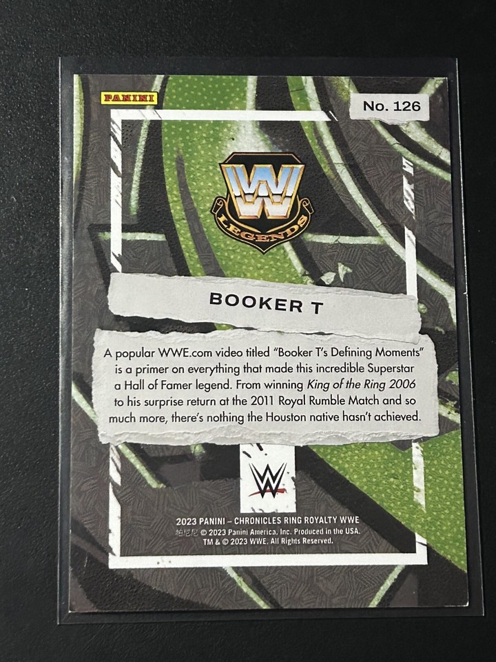 2023 WWE Chronicles Ring Royalty #126 Booker T Pink /349 | eBay