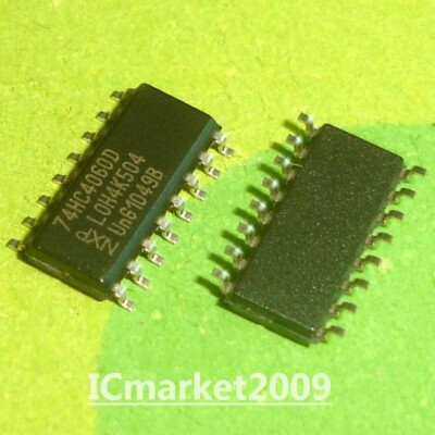 50 PCS 74HC4060D SOP-16 74HC4060 14-Stage Binary Ripple Counter with ...