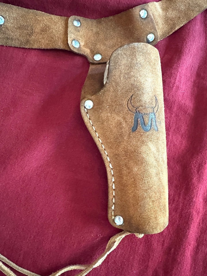 Vintage 1958 Mattel Shootin Shell Fanner Frontier Cap Gun Leather ...