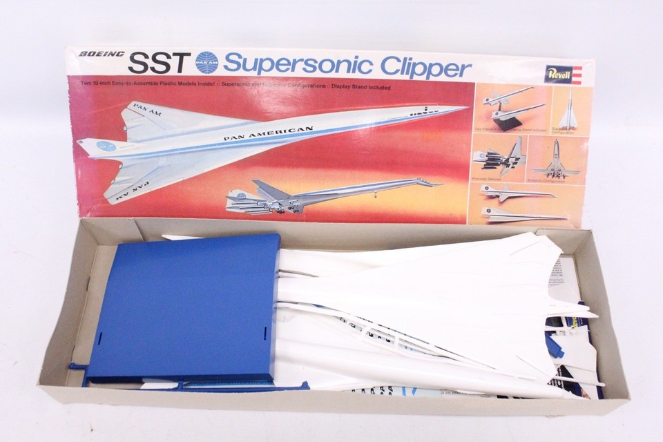 Vtg REVELL Boeing SST Super Sonic Clipper Two 18 Inch Models Unbuilt ...