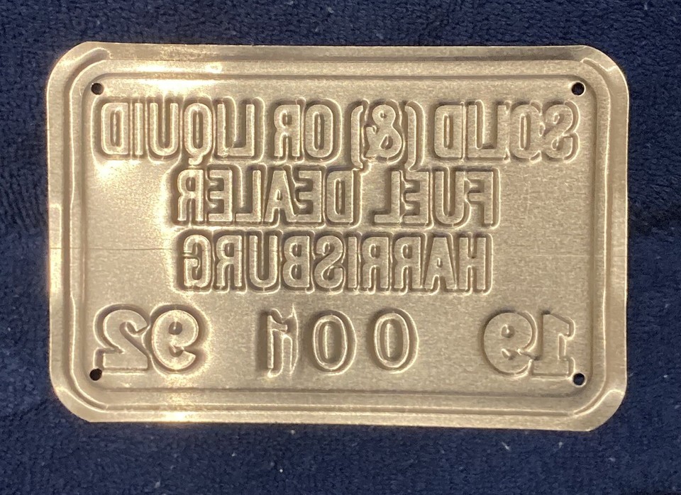 Pennsylvania SOLID LIQUID FUEL DEALER License Plate ROCKET JET #1 ...