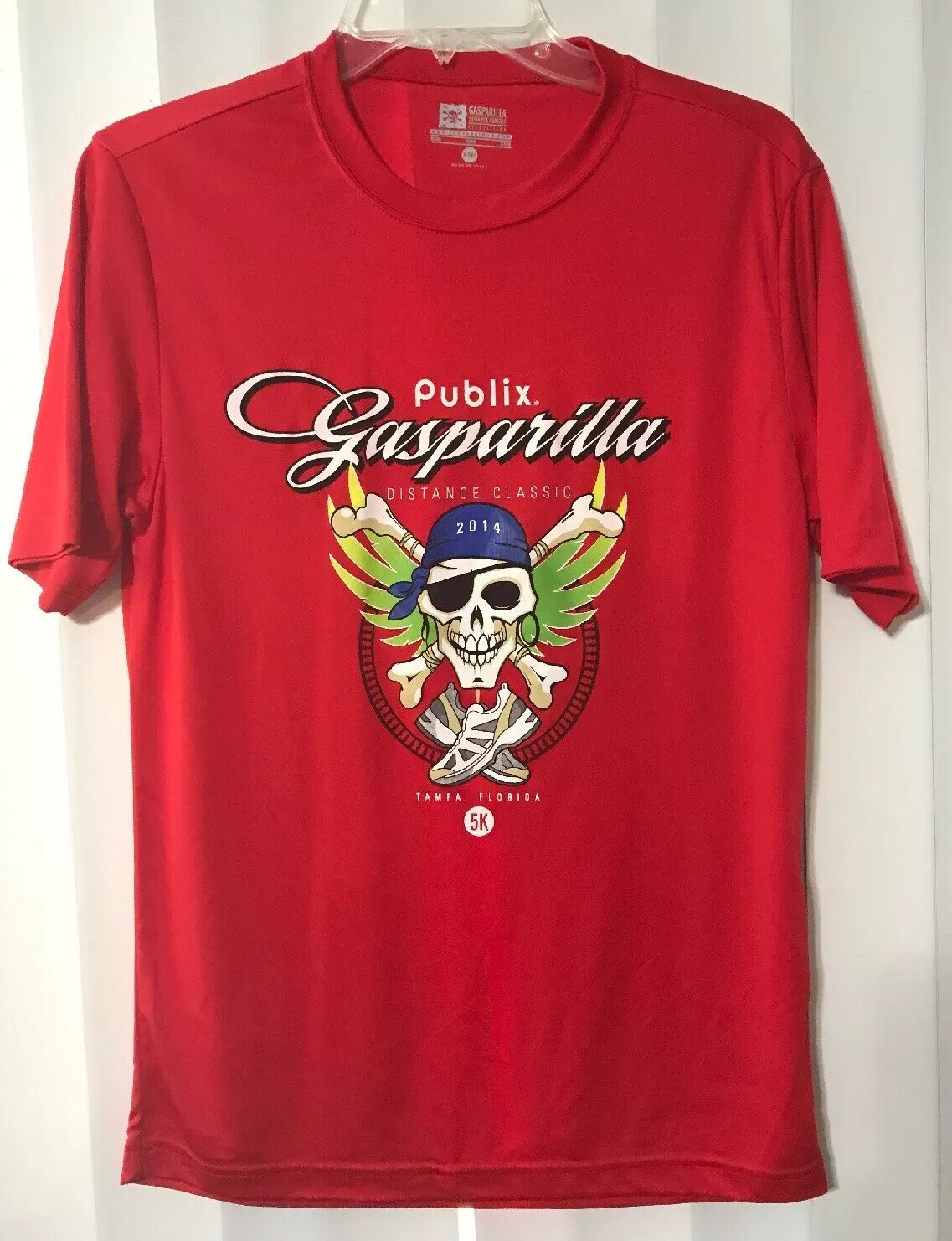 ADULT XSM RED SHIRT TAMPA BAY RUN PUBLIX GASPARILLA 5K DISTANCE CLASSIC ...