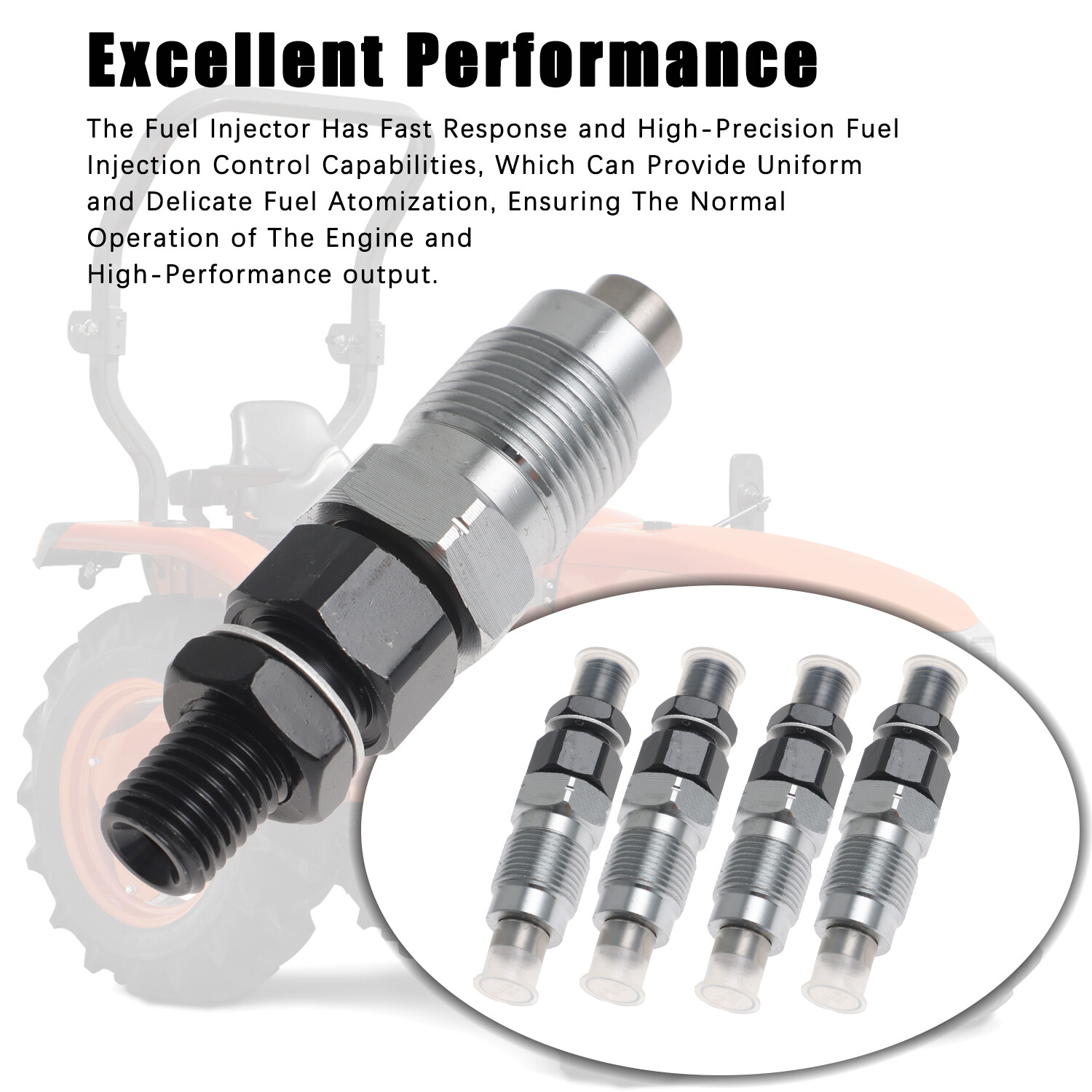 Fuel Injector Kit for Kubota Tractor M6800 M6800S M6800DT M6800SDT ...