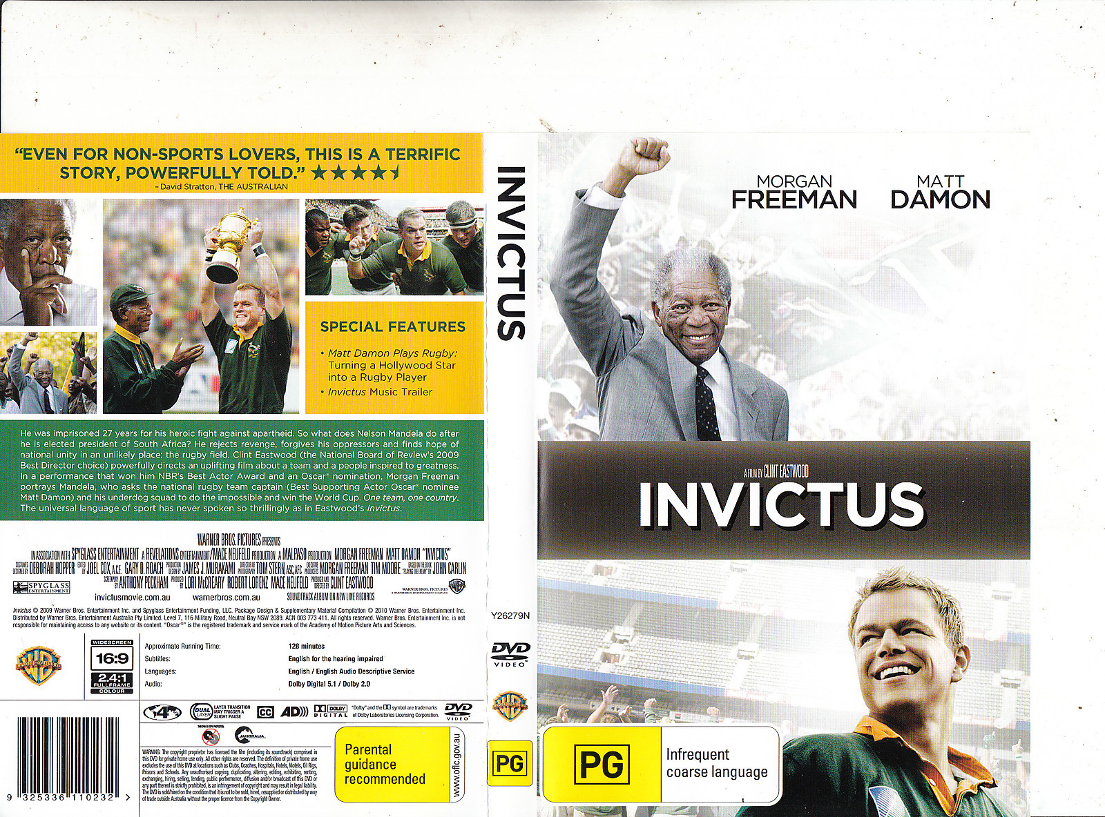 Invictus-2009-Morgan Freeman-Movie-DVD | eBay