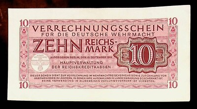 1944 Germay WW2 WEHRMACHT 10 Reichsmark Banknote | eBay