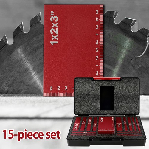 15pcs Height Gauge Block Set Aluminum Alloy High Precision Setup Bars ...