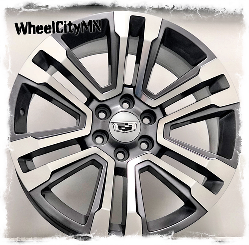 22" gunmetal machine OE replica 23217243 rims fits 2022 Cadillac ...