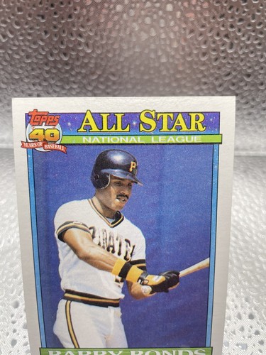 baseball cards 1991 Topps 40 Year Baseball All - Star Barry Bonds # 401 ...