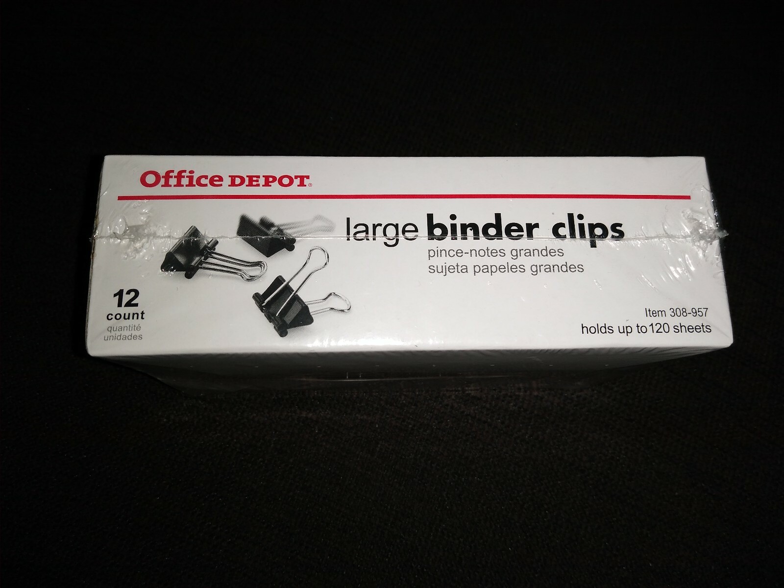 Office Depot Binder Clips, Large, 2" Wide, Black, Box Of 12 | eBay