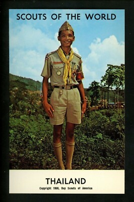 Scouting postcard chrome Boy Scouts of the World 1968 Series Thailand ...