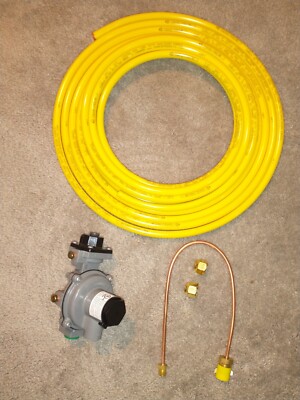 Coated Copper Gas Line 1/2" X 33'. Includes Propane Twin Stage ...