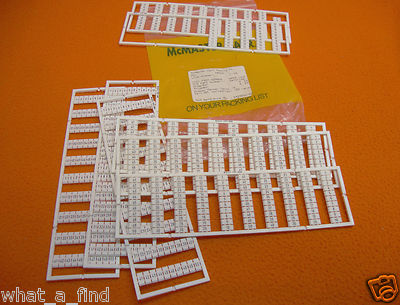 3 each NEW Horizontal & Vertical Rail Terminal block Marker Cards ...