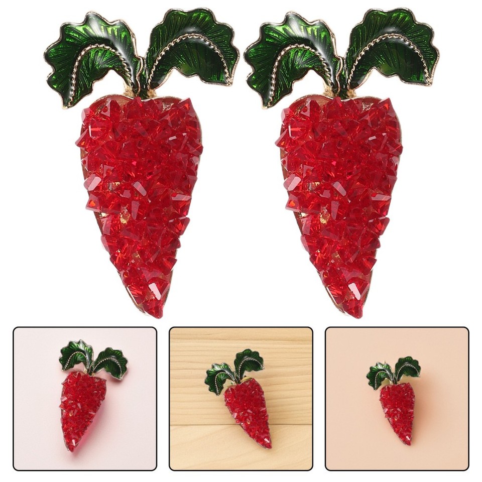 2 Pcs and Vegetable Brooch Crystal Brooches for Clothes | eBay Australia