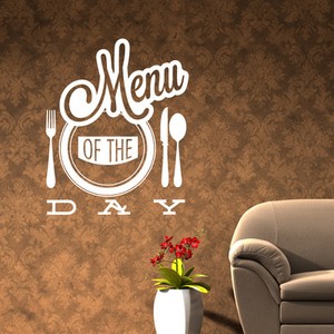Restaurant wall sticker vinyl decal menu of the day cafe kitchen food ...