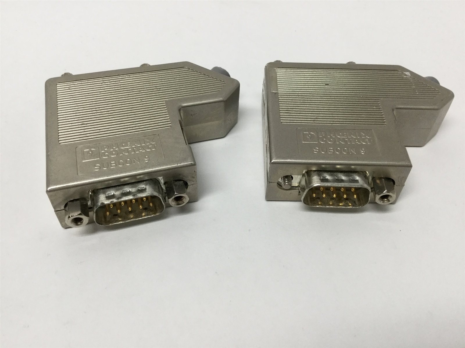 Lot of 2 Phoenix 2761509 Subcon 9-Pin D-Sub Bus Connectors Male Screw ...