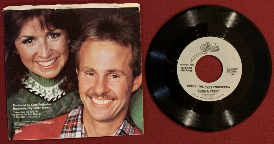 Grandma Got Run Over by a Reindeer - Elmo & Patsy 1984 Christmas 45 ...