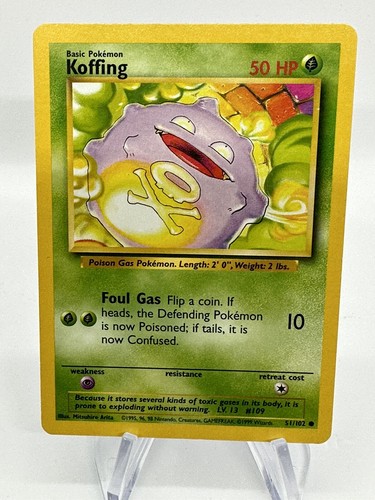 Koffing Base Set Pokemon Card Vintage WOTC 51/102 | eBay