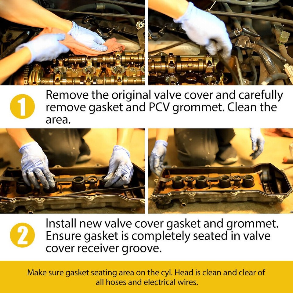 OE: VS50542R Valve Cover Gasket Set 90210-06013 For Toyota Corolla 2000 ...