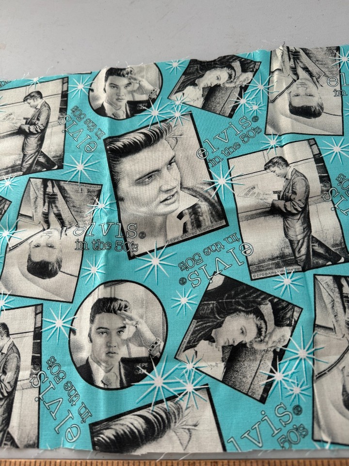 Elvis Presley Photograph Print Fabric 11 1/2" x 43" | eBay