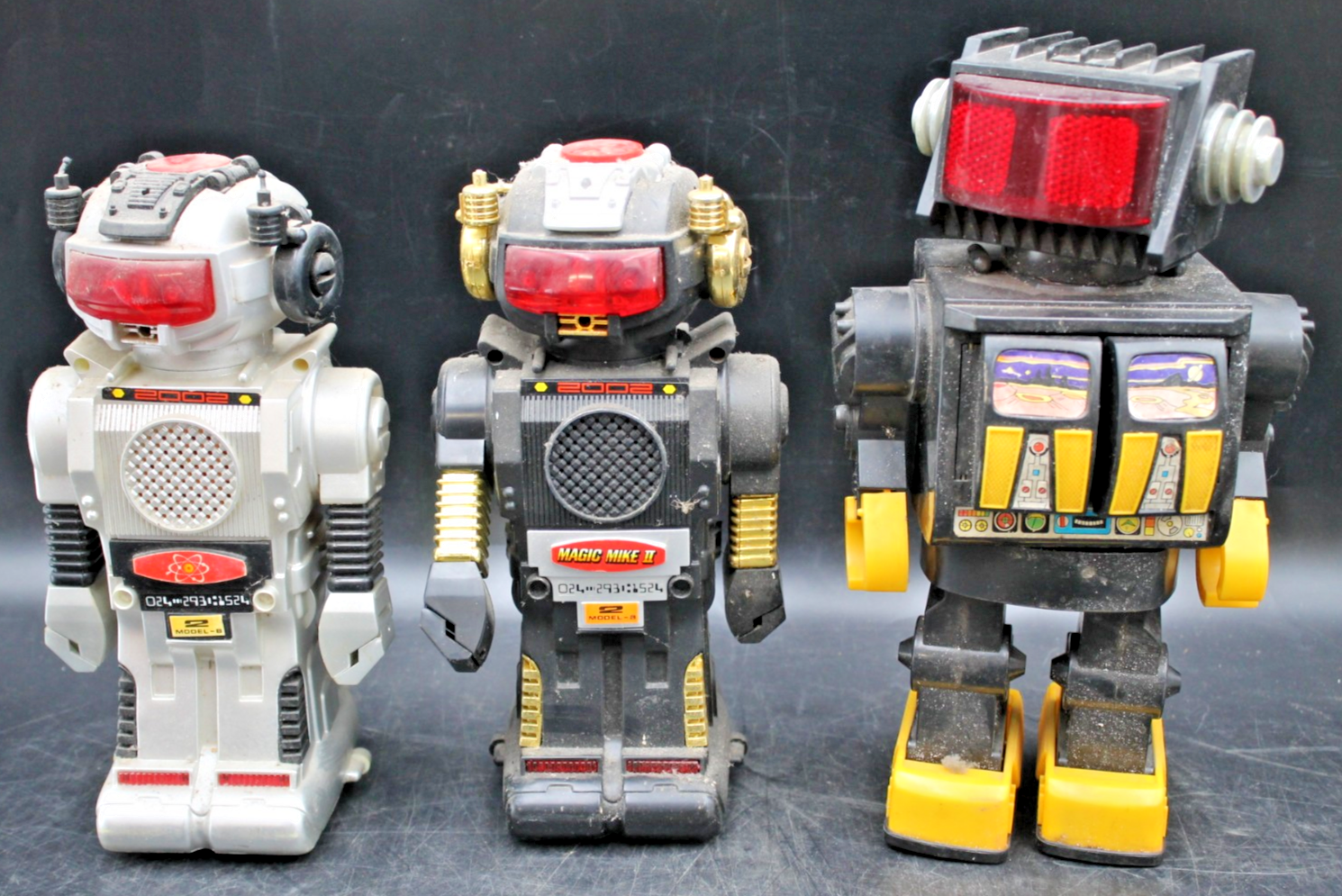 8 Misc Vtg Plastic Robots CODE 2003 Talkin Toby Force Bot Magic Mike ...