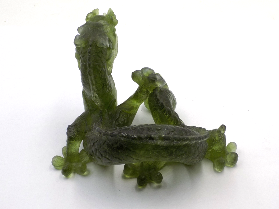 Vintage Daum Crystal Pate De Verre Green Dragon w/ Box & Paperwork | eBay