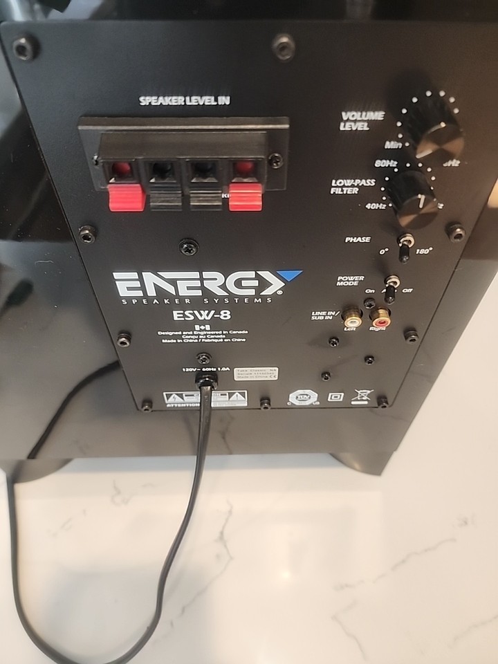 Energy ESW-8 Home Theater 8” Speaker System Powered Subwoofer Only ...