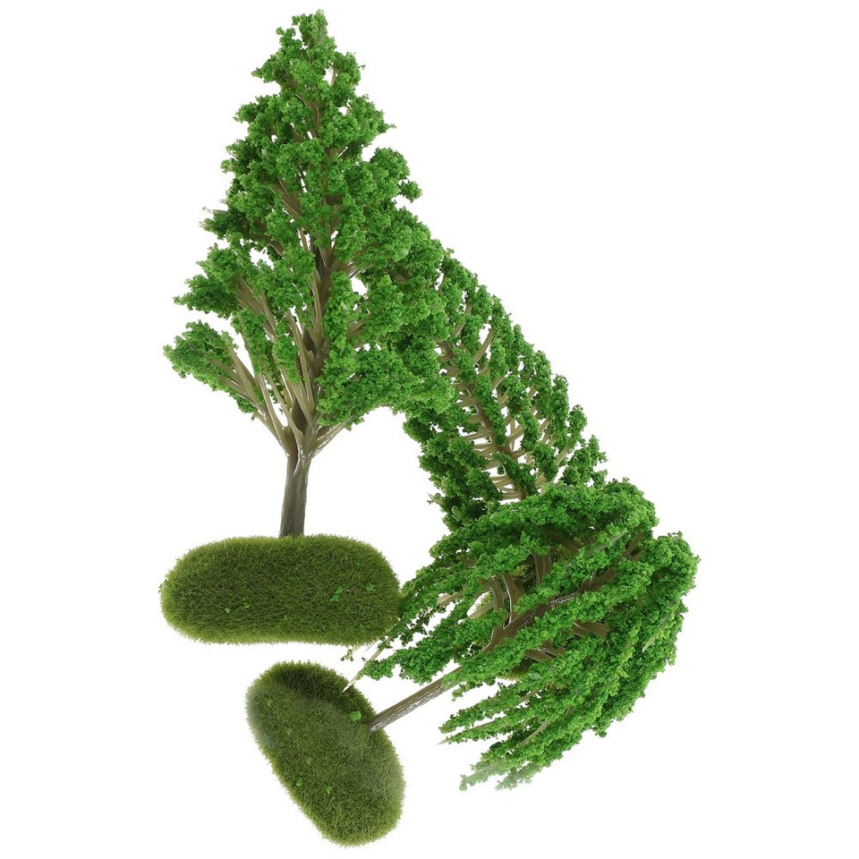 3pcs Model Trees Miniature Tree Fairy Garden Plant Ornament Model Mini ...