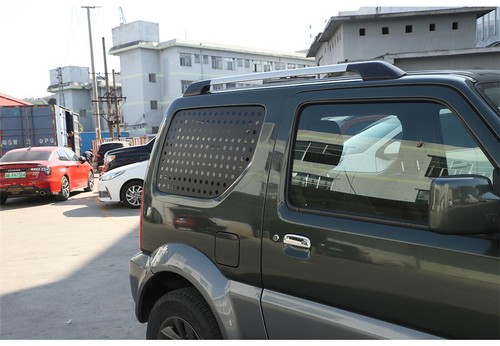 Fit For Suzuki Jimny 2007-17 PVC Black Rear Window Sticker Cover Car ...