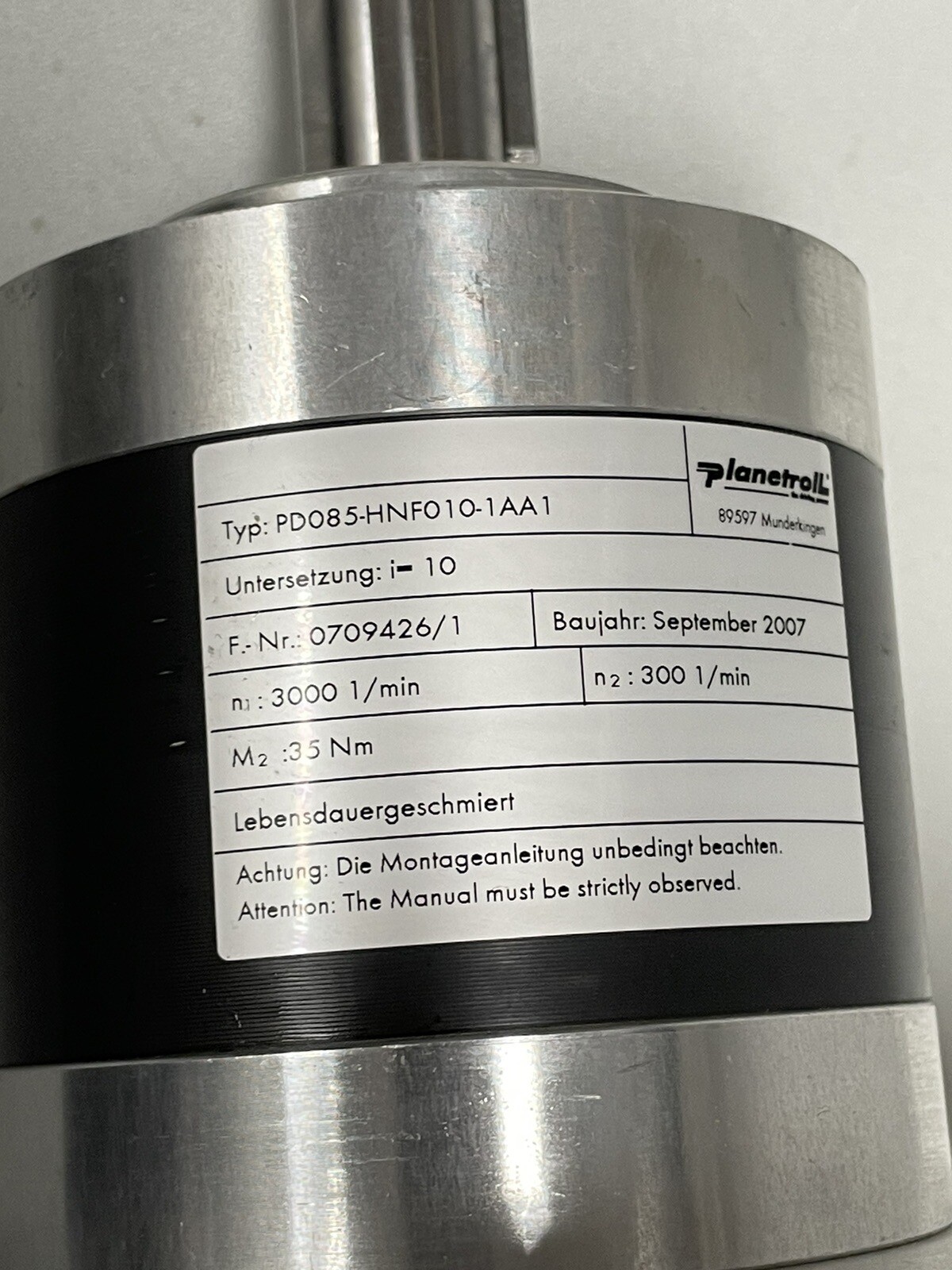 Planetroll / Planetengetriebe / PD085-HNF010-1AA1 / i=10 | eBay.de