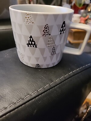 Starbucks Coffee Mug Gray Triangle Christmas Tree Holiday 2016 14 Oz | eBay