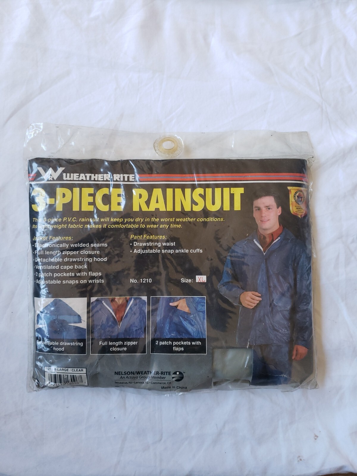 VTG Nelson Weather Rite 3-Piece Rainsuit PVC New Old Stock Sz XL Model ...