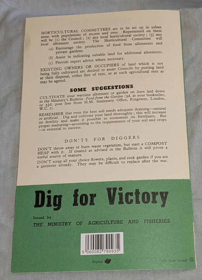 Dig For Victory I Growing Crops World War II Gardeners Allotments Home ...