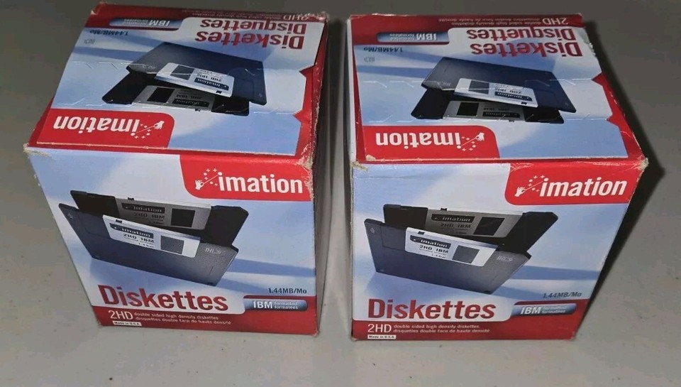 Lot Of 2 Imation 2HD 1.44MB Floppy Disk | eBay