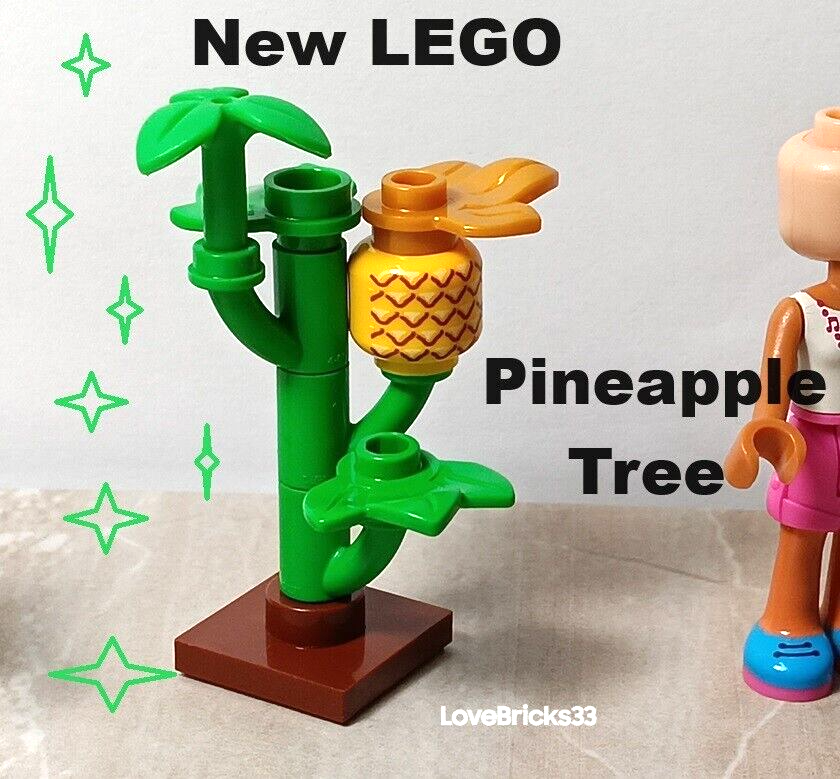 New LEGO Fruit Tree Rooted Printed Fruit Part Stalk Vine Planted Jungle ...