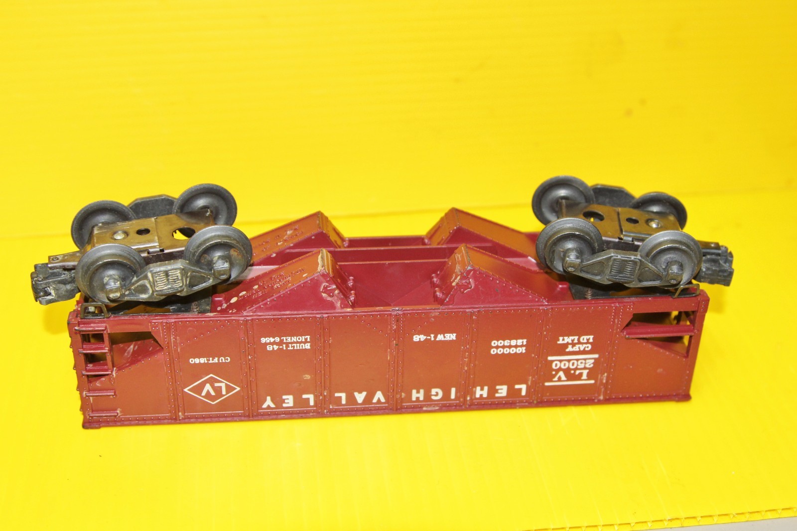 Lionel 6456 Lehigh Valley DUMP CAR train O for parts US seller Fast ...