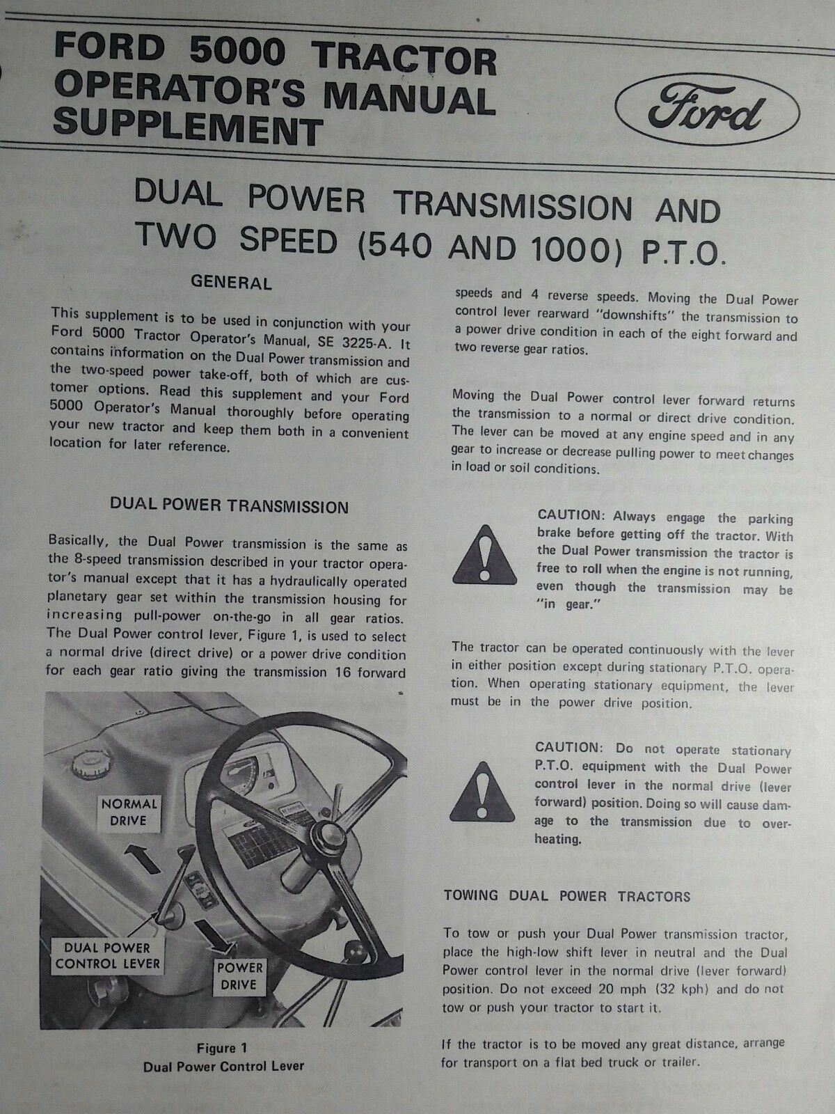 Ford 2000 2110 3000 4000 4110 5000 All Purpose & LCG Tractor 1968-75 ...