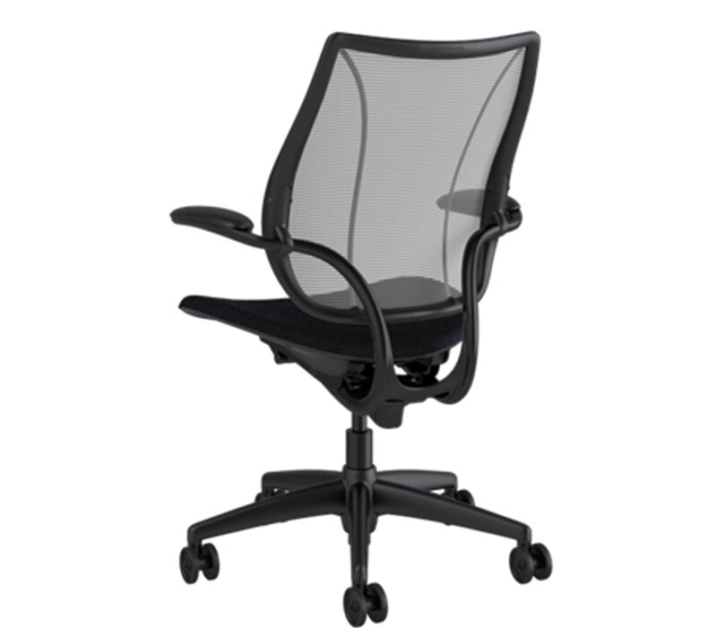 New Humanscale Liberty Office Desk Task Chair Black - Pinstripe Silver ...