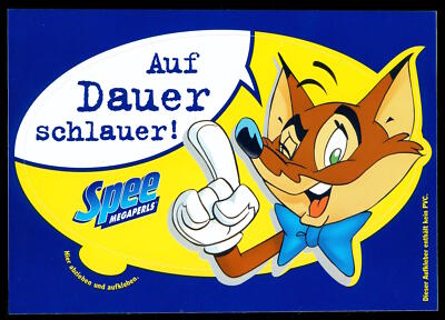 Werbe Aufkleber - Spee Megapearls 1997 Fuchs - 15x11cm - Vintage ...