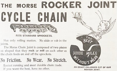 Creepy Demon Fairy MORSE ROCKER JOINT CYCLE CHAIN Trumansburg, NY 1899 ...