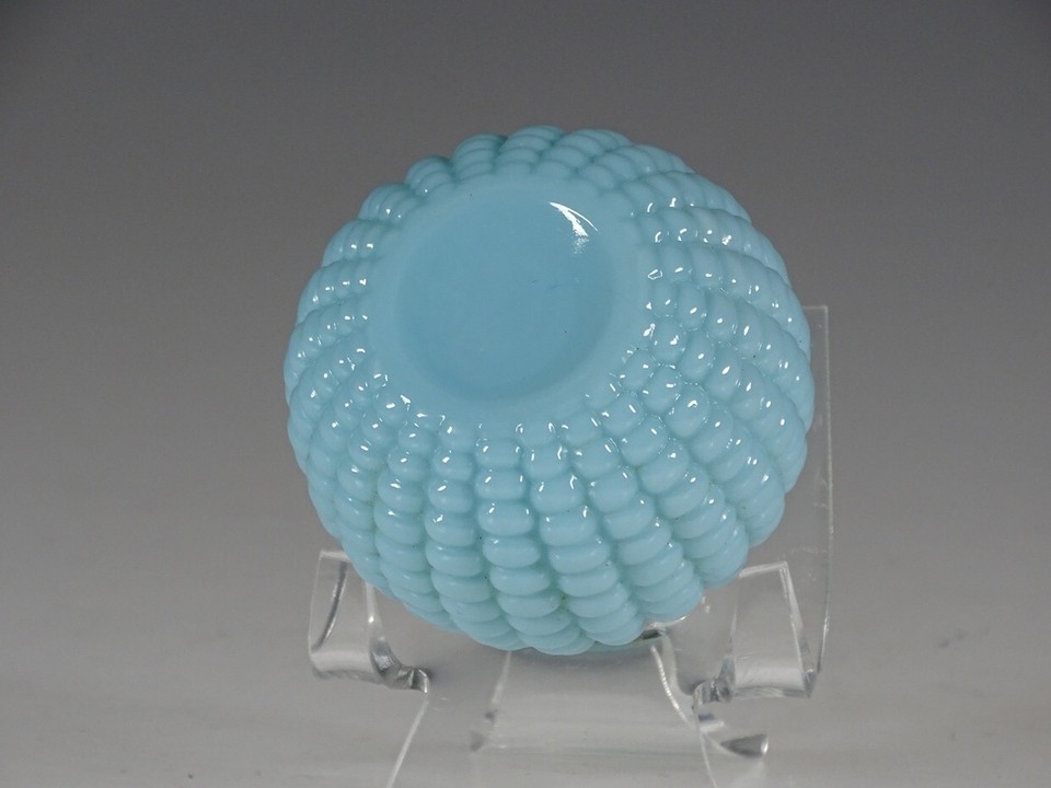 Scarce EAPG Dithridge Light Blue Milk Glass Corn Sphere Salt Shaker c ...