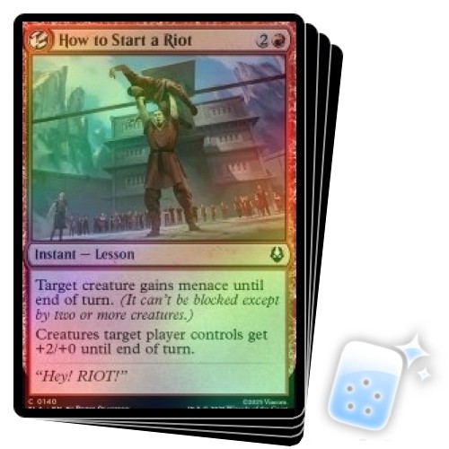 FOIL HOW TO START A RIOT X4 Avatar: The Last Airbender TLA Magic MTG ...