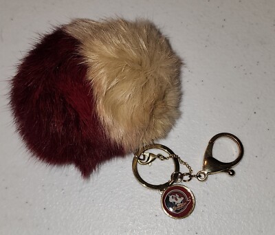 Florida State FSU Faux Fur Pouf Pom Pom Key Chain | eBay