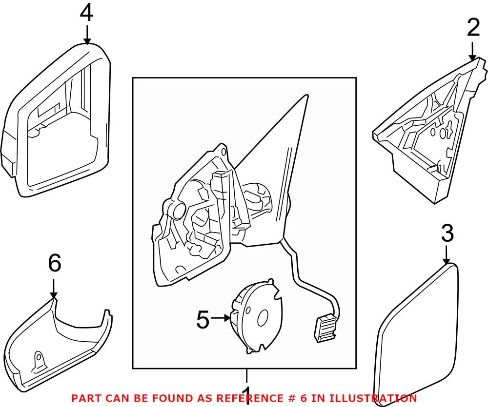 For Mercedes Genuine Door Mirror Cover Right 2048111207 | eBay