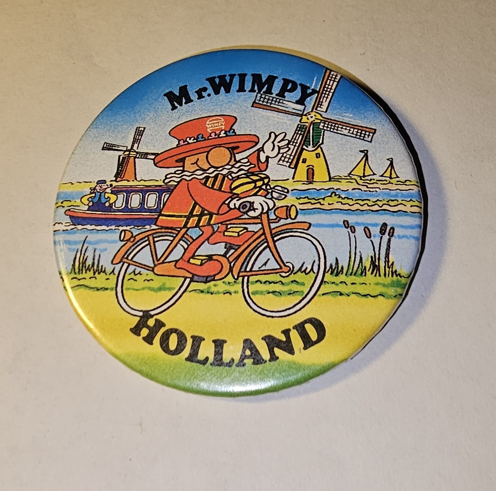 Vintage Mr. Wimpy Restaurant Pinback Button Holland #10 | eBay