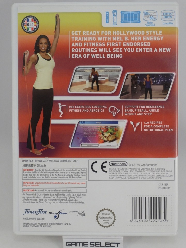 Get Fit With Mel B See THE Difference Nintendo Wii And Wiiu u Pal Eu UK ...