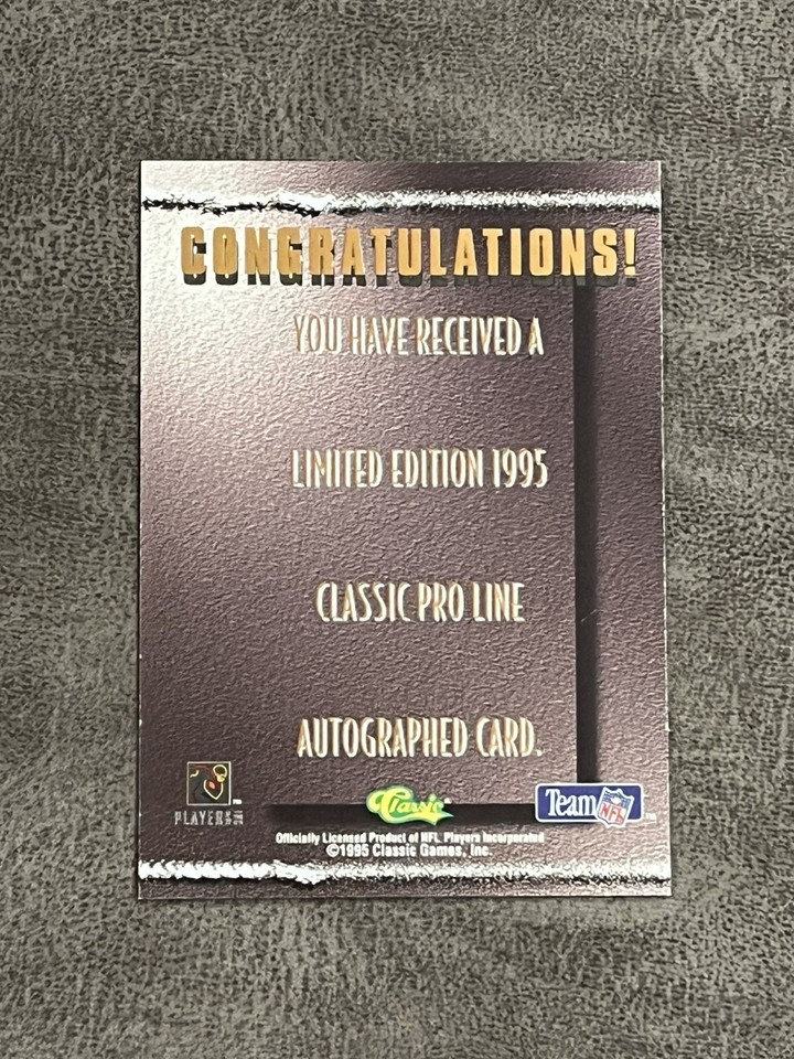 1995 Classic Pro Line Derrick Brooks RC HOF AUTO Signed Autograph!! 554/1470 | eBay