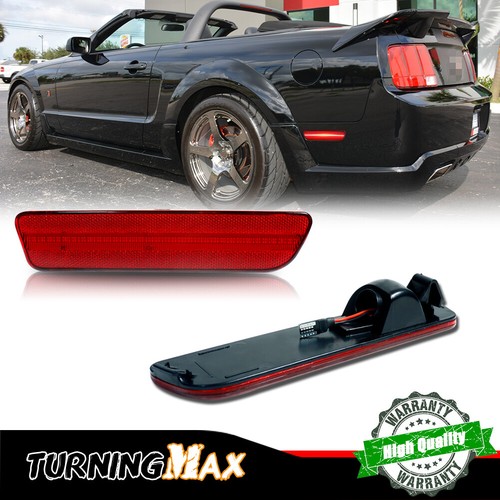 Red Lens Side Markers LED Lights For 2005-09 Ford Mustang Rear Bumper ...