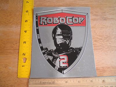 1990 Robocop 2 movie promotional sticker decal foil HTF premiere ...