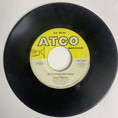Roxy Music / Love is The Drug & Both Ends Burning / 1975 ATCO 45rpm | eBay