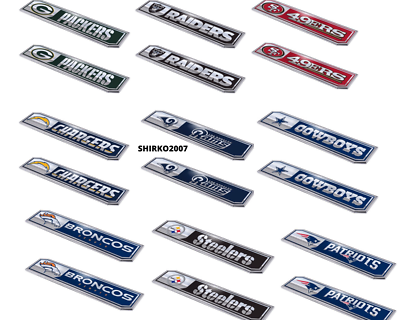 NFL Embossed Car Truck Suv Emblem 2-pk | eBay